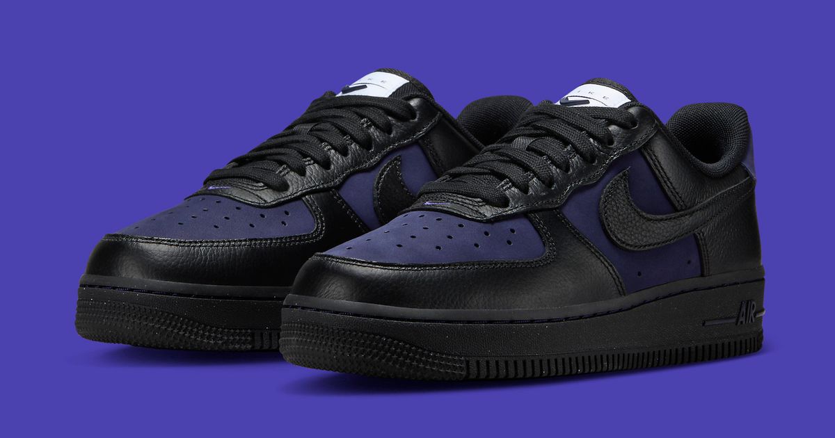 Purple and Black Dress This Premium Air Force 1 Low | House of Heat°