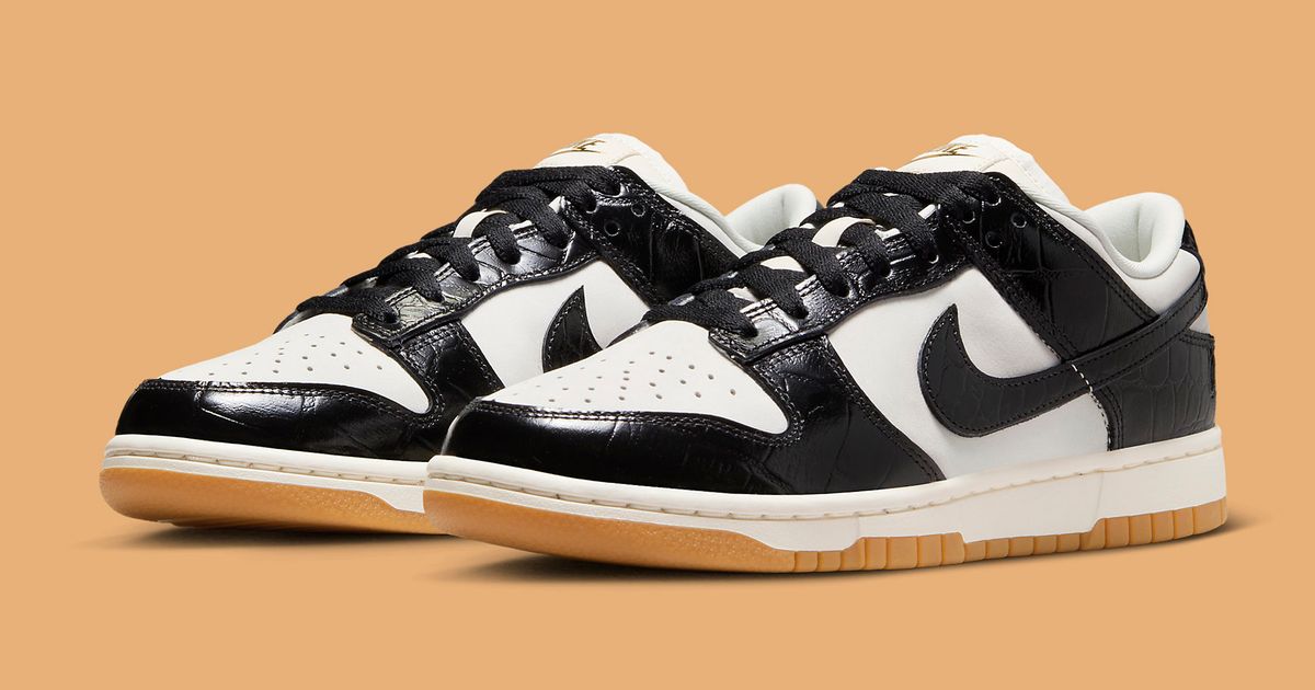 Available Now // Nike Dunk Low "Patent Croc Panda" | House of Heat°