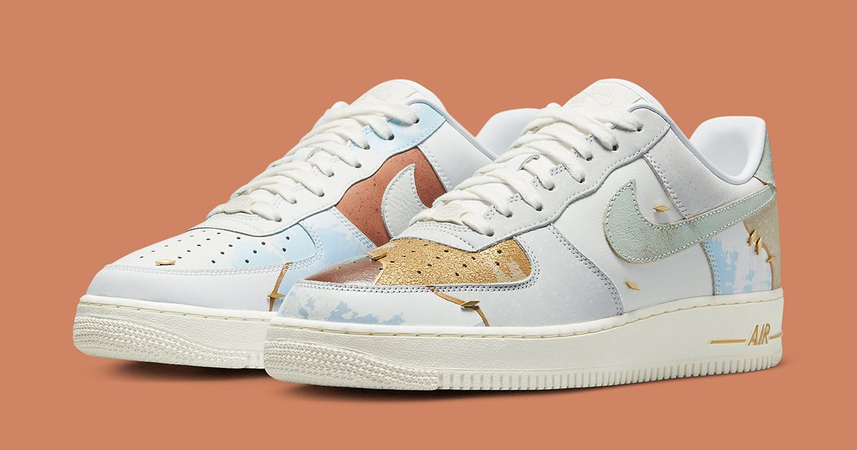 This New Air Force 1 Low Features Painting, Piercing and Pre-Worn ...