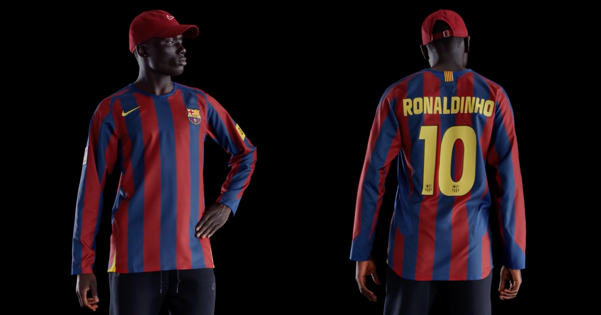 Nike Football Reissues Ronaldinho's Iconic FC Barcelona 05/06 Home ...