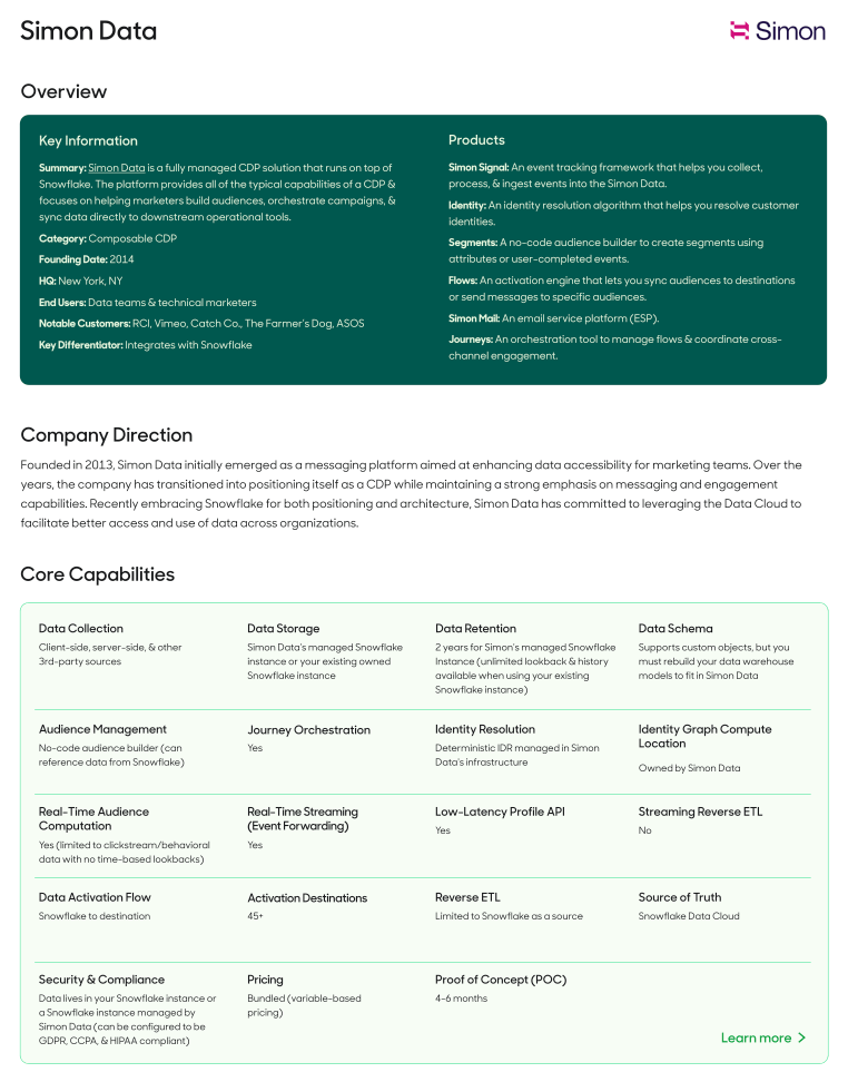 Simon Data Quick Guide | Hightouch