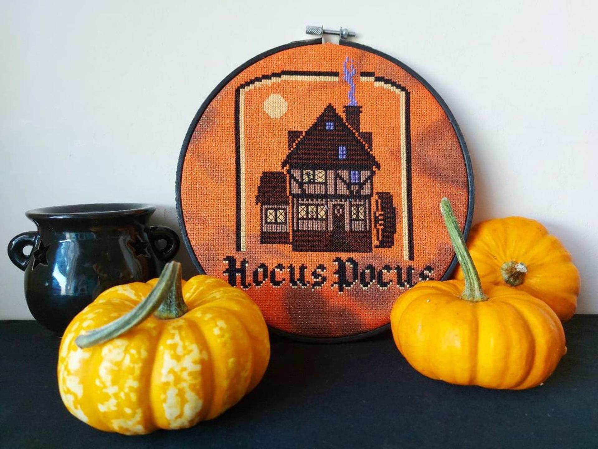 Hocus Pocus Cottage Cross Stitch Pattern · Wild Violet Cross Stitch