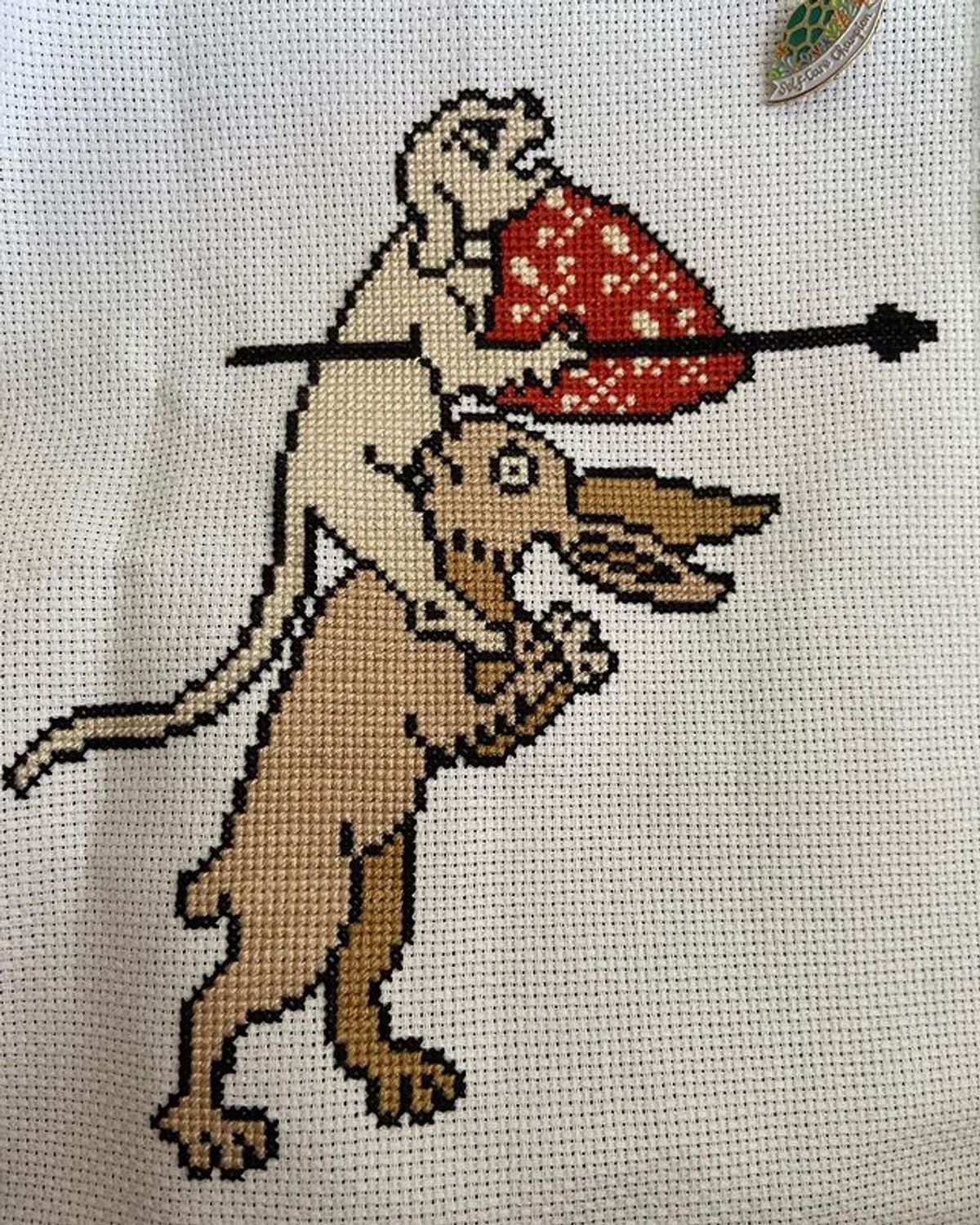 Jousting Dog Cross Stitch Pattern · Wild Violet Cross Stitch