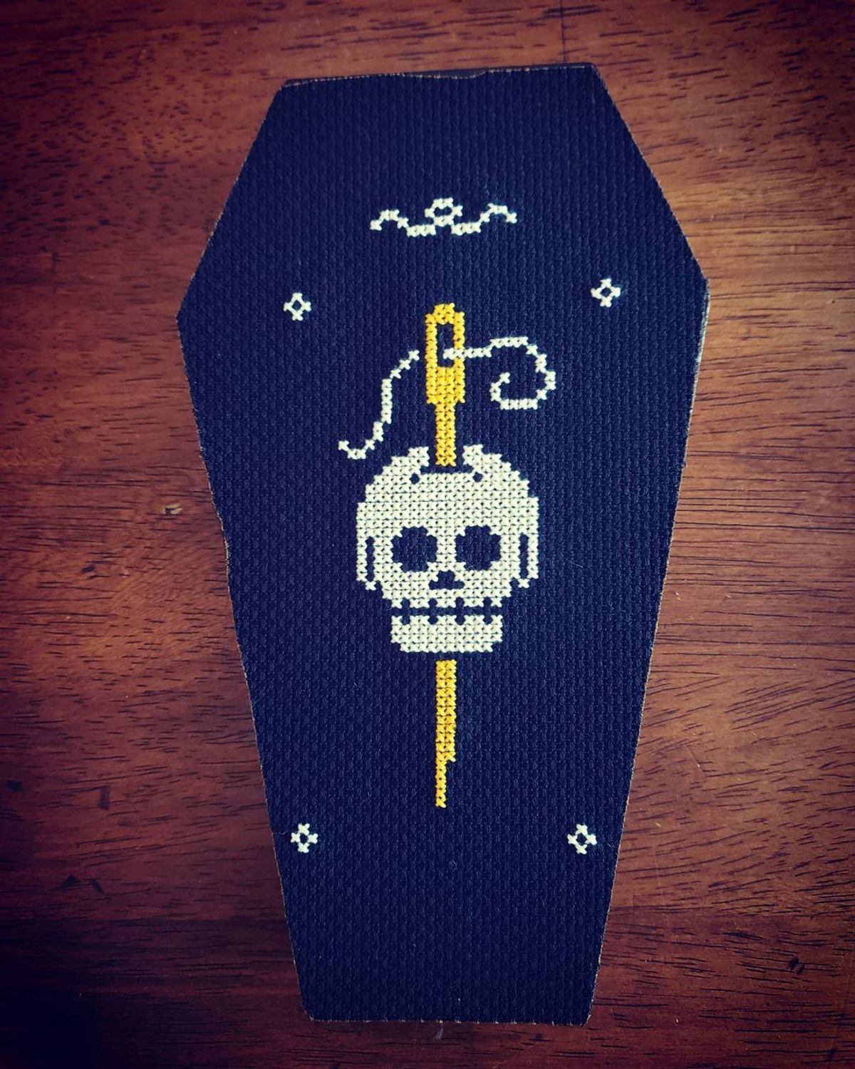 Needle Stitching Coffin Customer Finishes · Wild Violet Cross Stitch