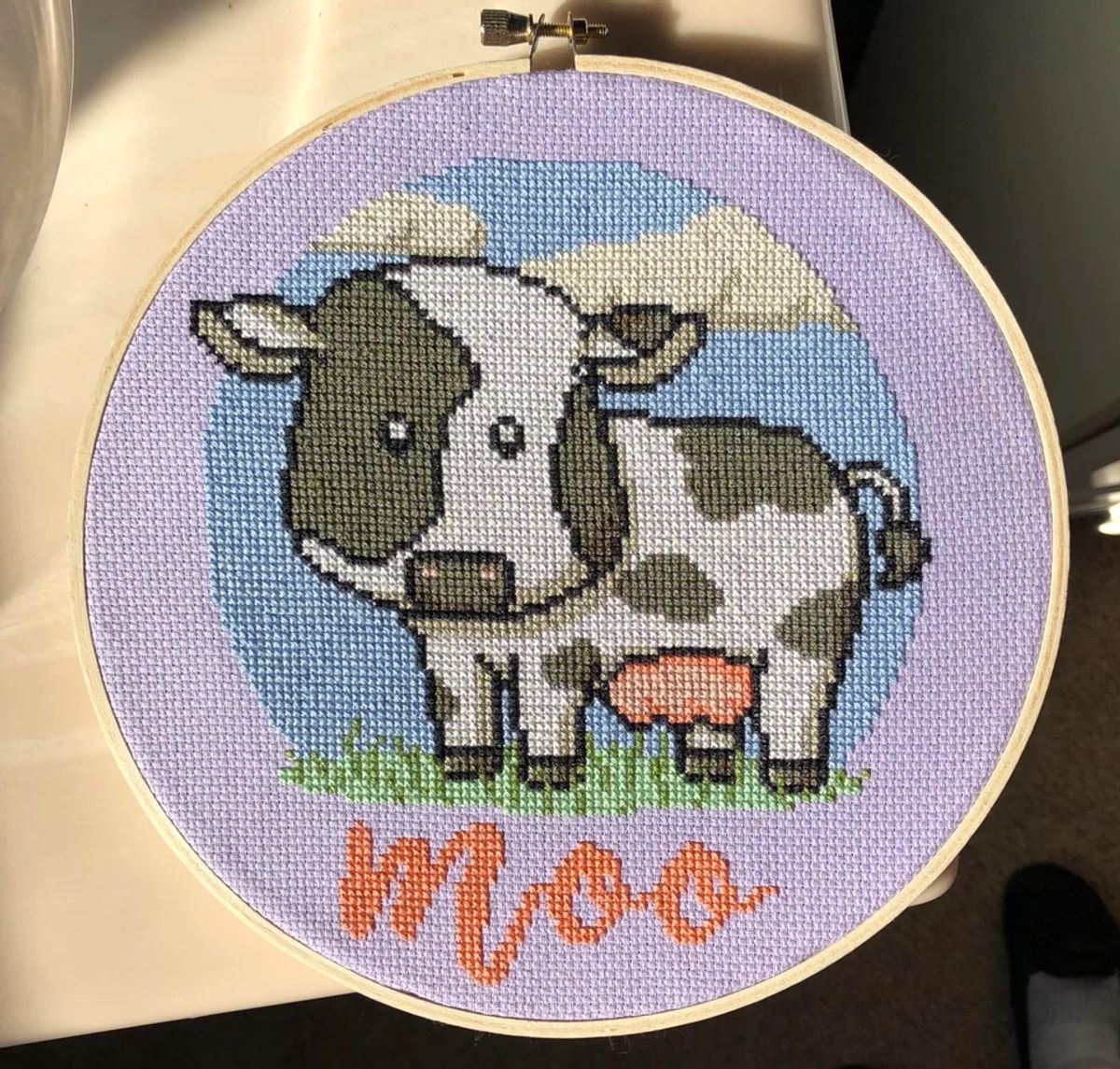 Cow Cross Stitch Pattern · Wild Violet Cross Stitch