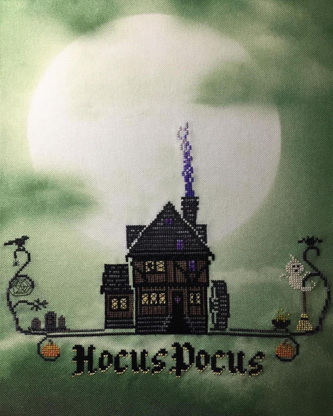 Hocus Pocus Cottage Cross Stitch Pattern · Wild Violet Cross Stitch
