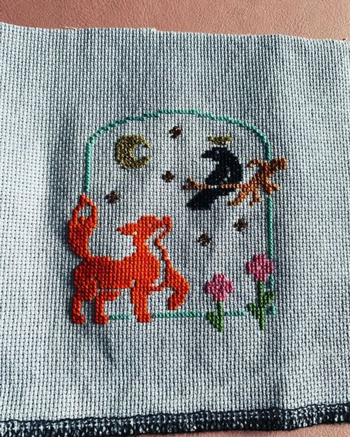 Customer Finish of Fox and Crow · Wild Violet Cross Stitch