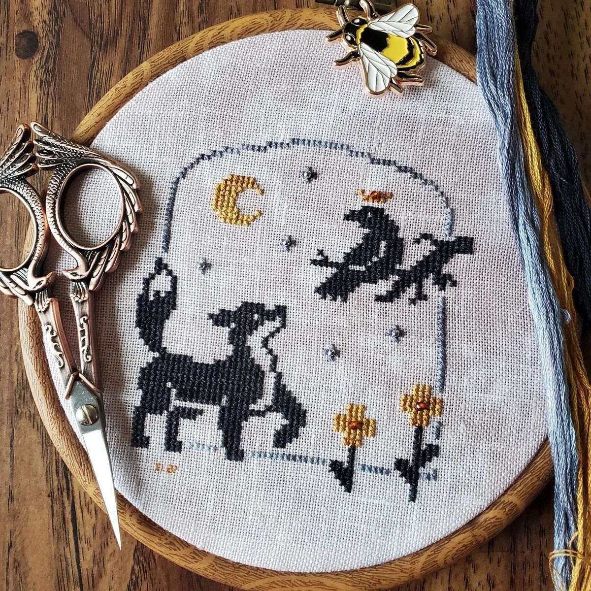 Customer Finish of Fox and Crow · Wild Violet Cross Stitch