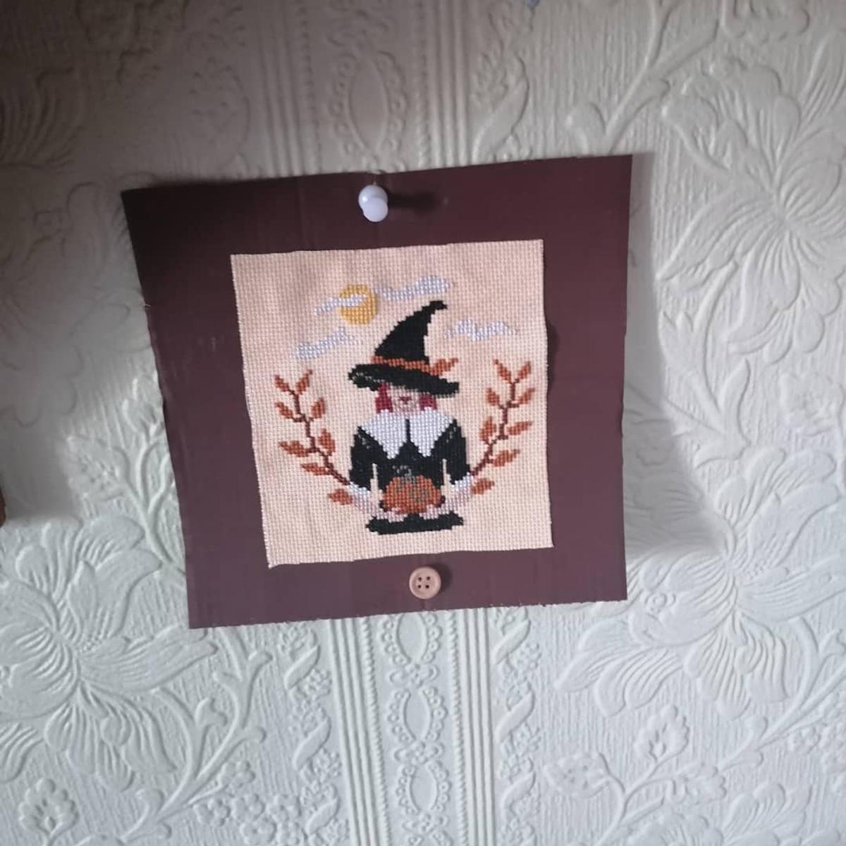 Puritan Witch Cross Stitch Pattern · Wild Violet Cross Stitch
