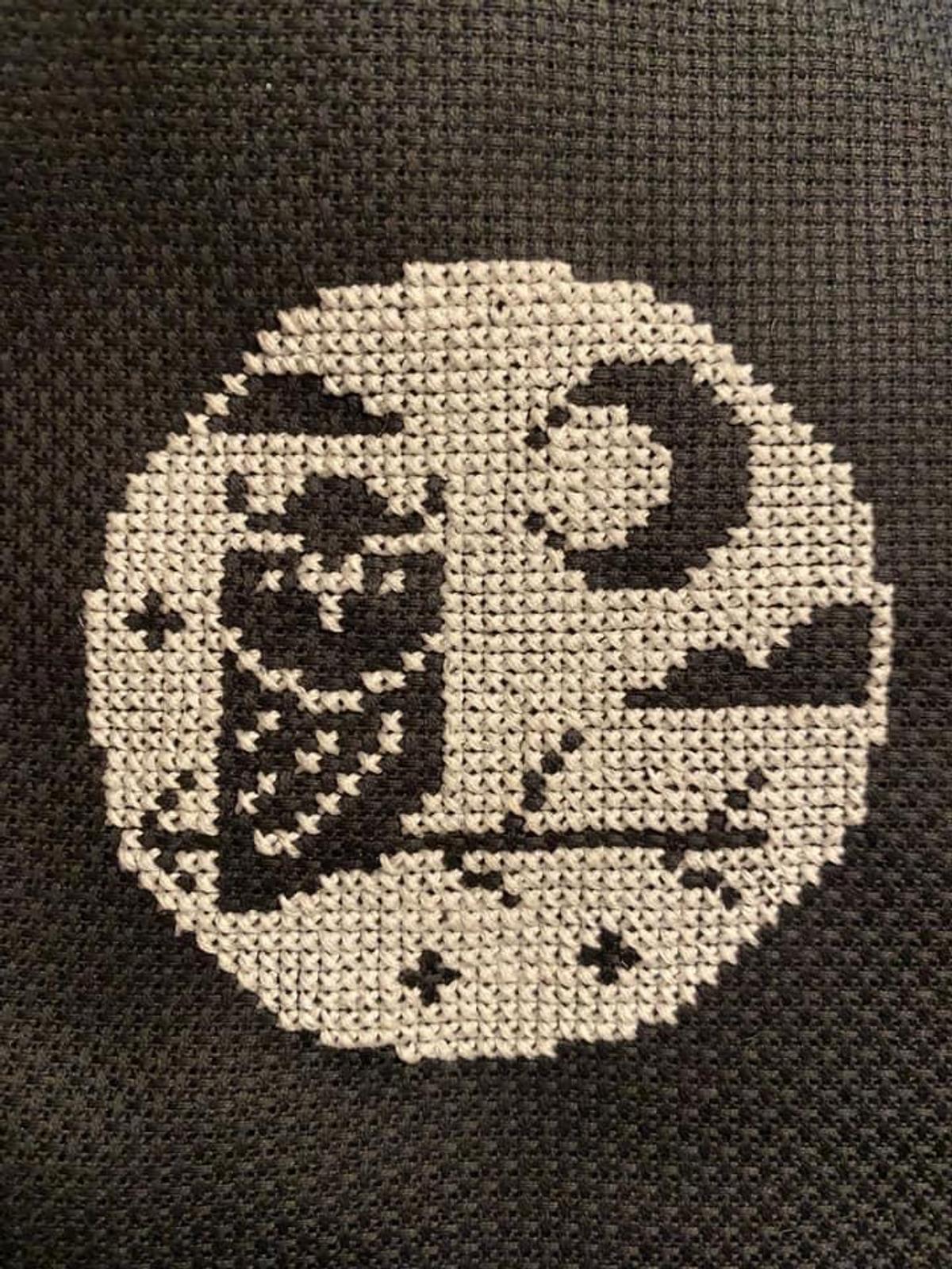 Moonlit Owl Cross Stitch Pattern · Wild Violet Cross Stitch