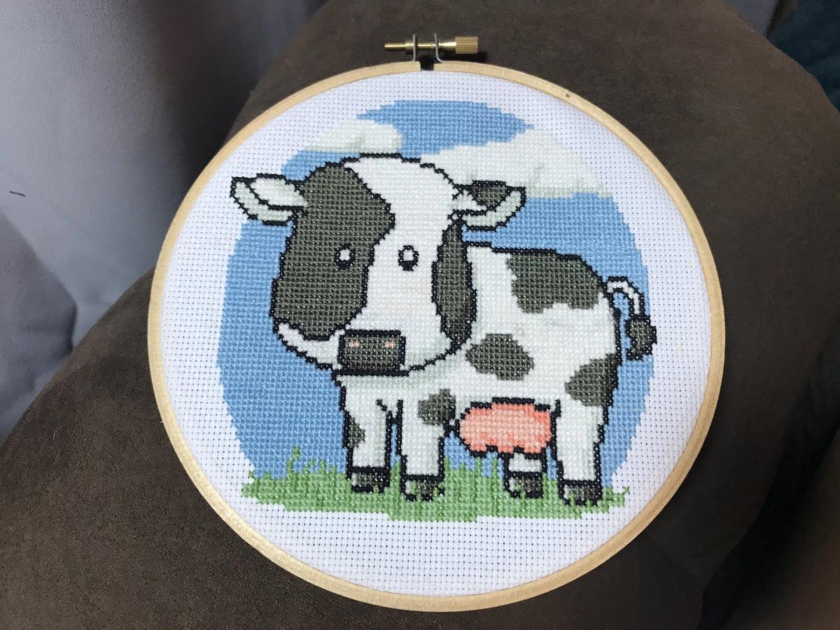 Cow Cross Stitch Pattern · Wild Violet Cross Stitch