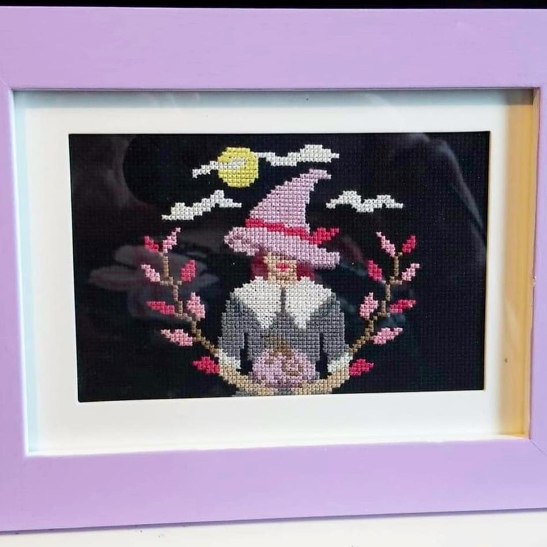 Puritan Witch Cross Stitch Pattern · Wild Violet Cross Stitch