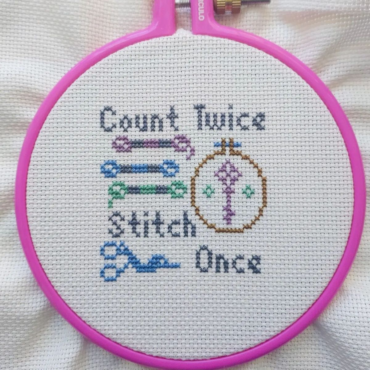 Count Twice Stitch Once Customer Finishes · Wild Violet Cross Stitch