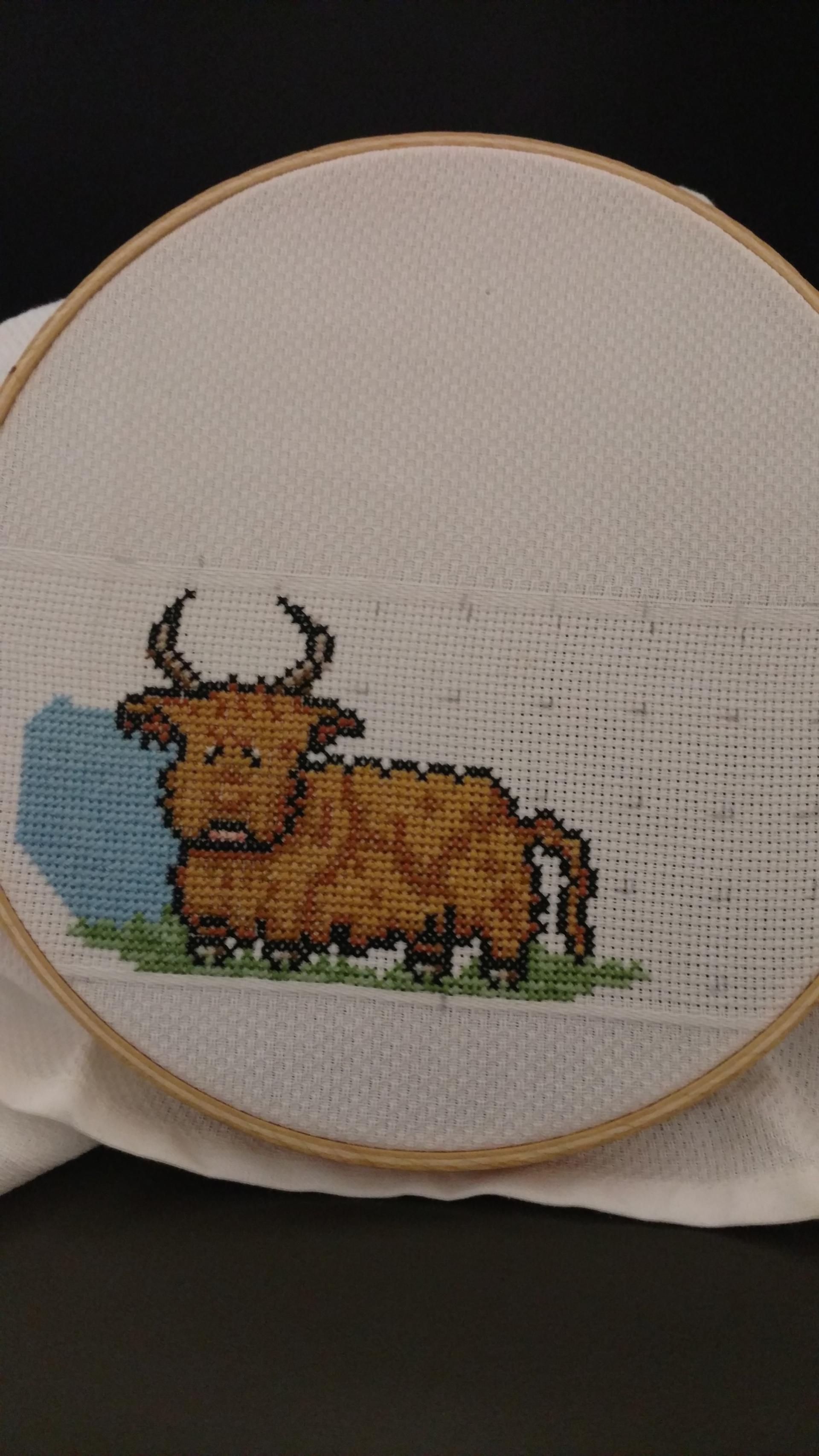 Highland Cow Cross Stitch Pattern · Wild Violet Cross Stitch