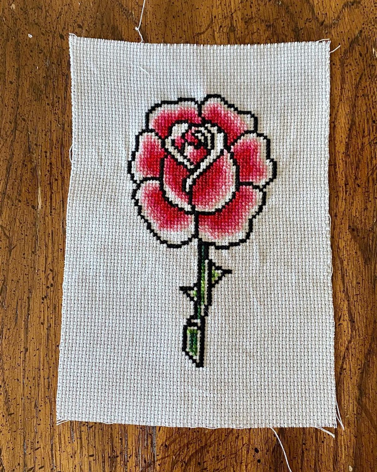 Tattoo Floral Trio Customer Finishes · Wild Violet Cross Stitch
