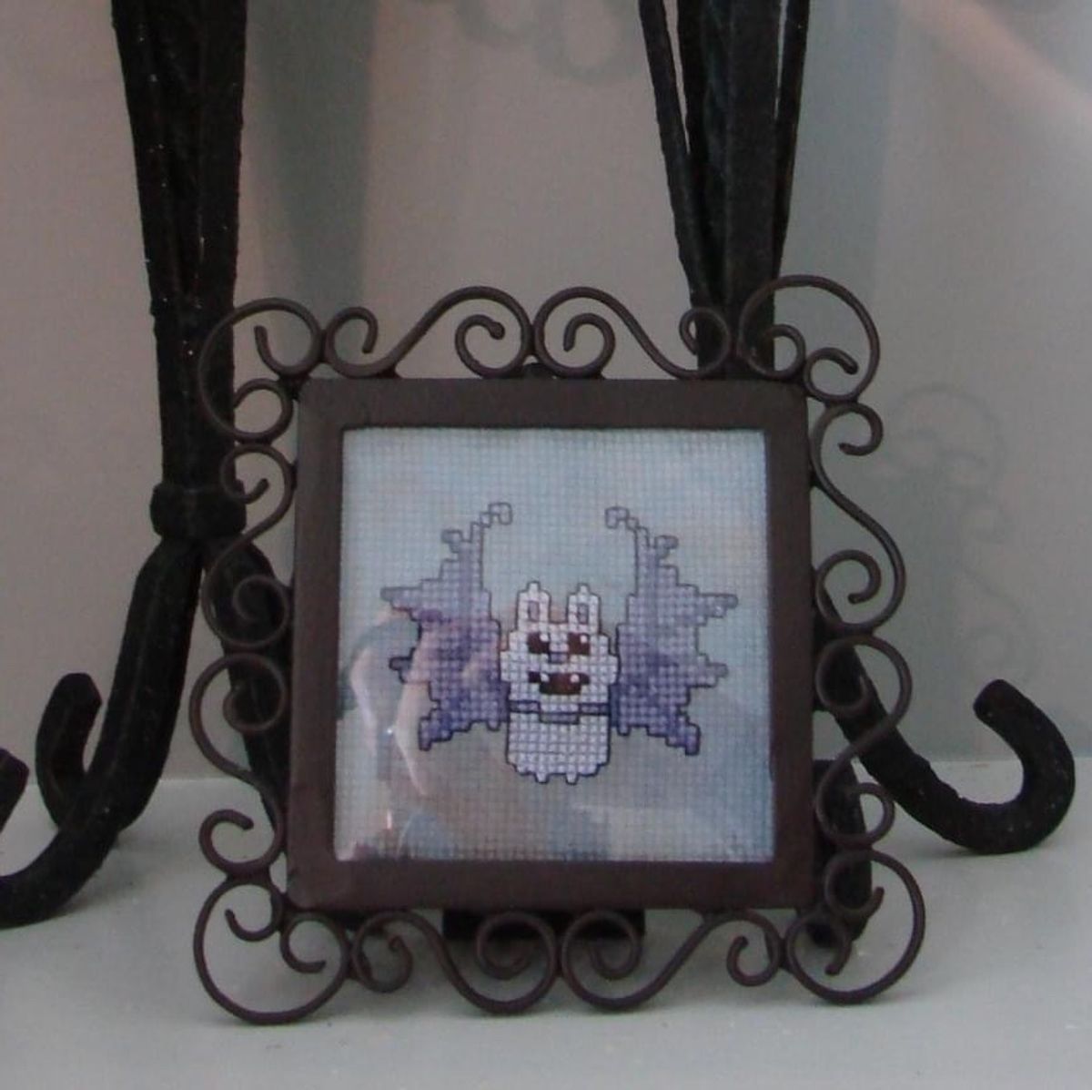Customer Finish of Bat Flying Mini · Wild Violet Cross Stitch