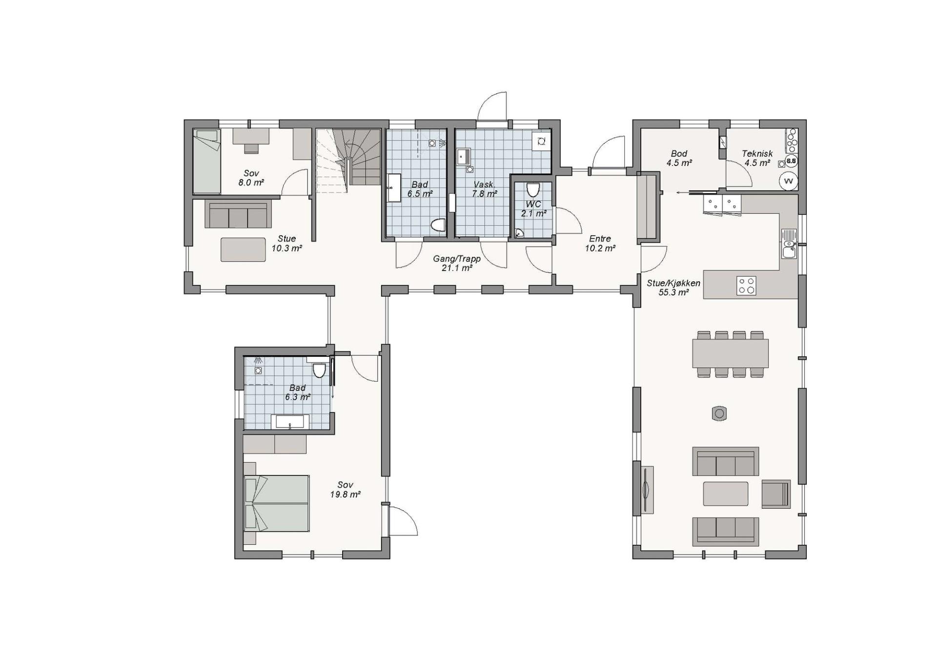 Jarlsberg - Moderne atriumhus | Blink Hus