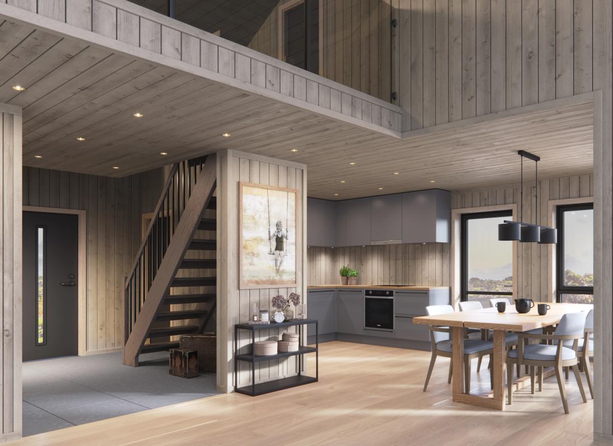 Hytte Istjern 100 Moderne Høy fra Blink Hytta Sigdal | Blink Hus