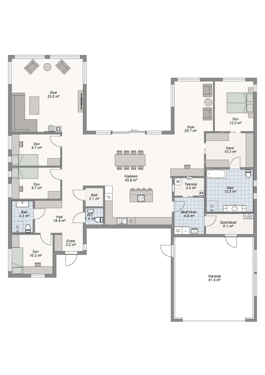 Lystig - stilrent atriumhus | Nordbohus