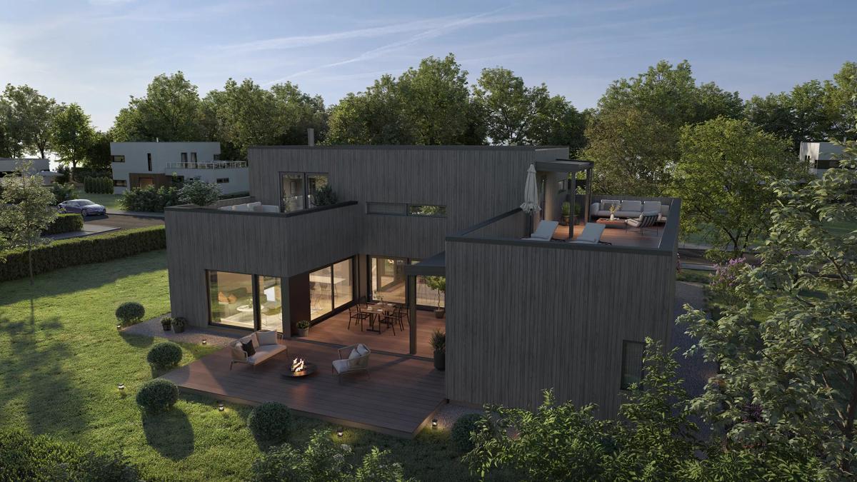 Fremtidens funkishus: et glimt av moderne boligliv | Systemhus