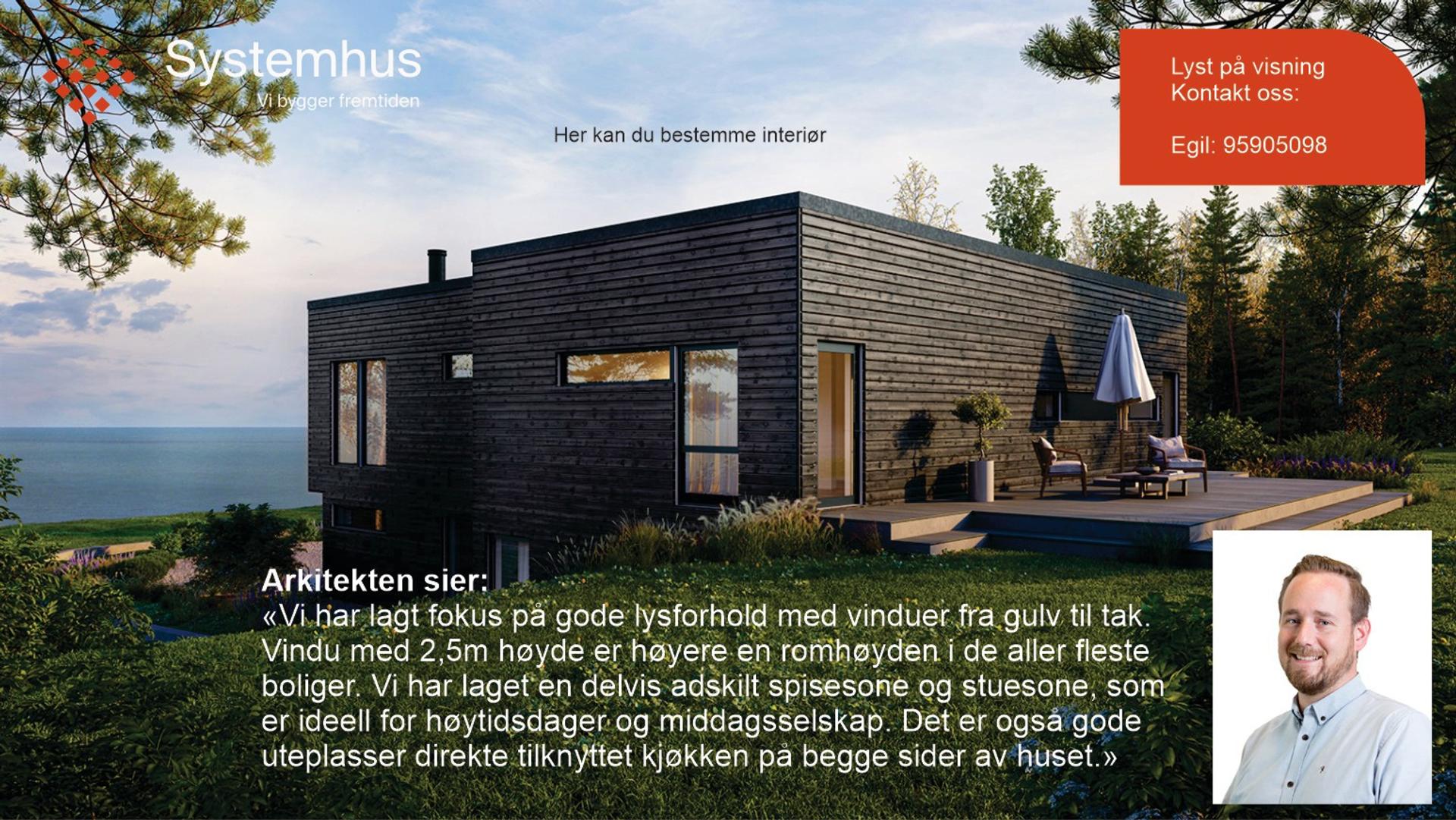 Klassisk funkishus - 4 sov. garasje - Gjerneshaugan, Ballstad | Systemhus