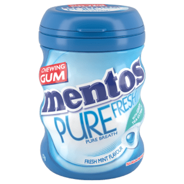Mentos Pure Fresh Gum Fresh Mint Medium Curvy Bottle | Mentos Malaysia