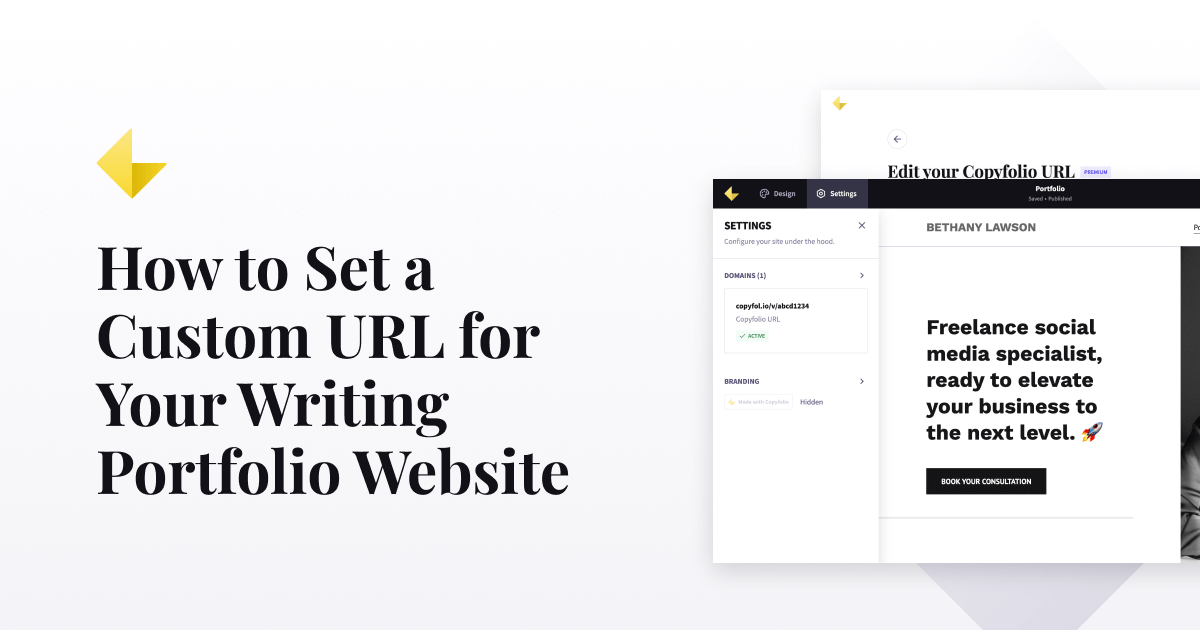 Keep It On-brand: Set a Custom URL for Your Writing Portfolio Website
