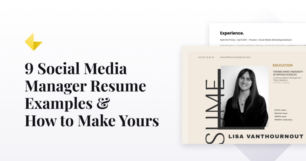 9 Social Media Manager Resume Examples & How to Make Your Own
