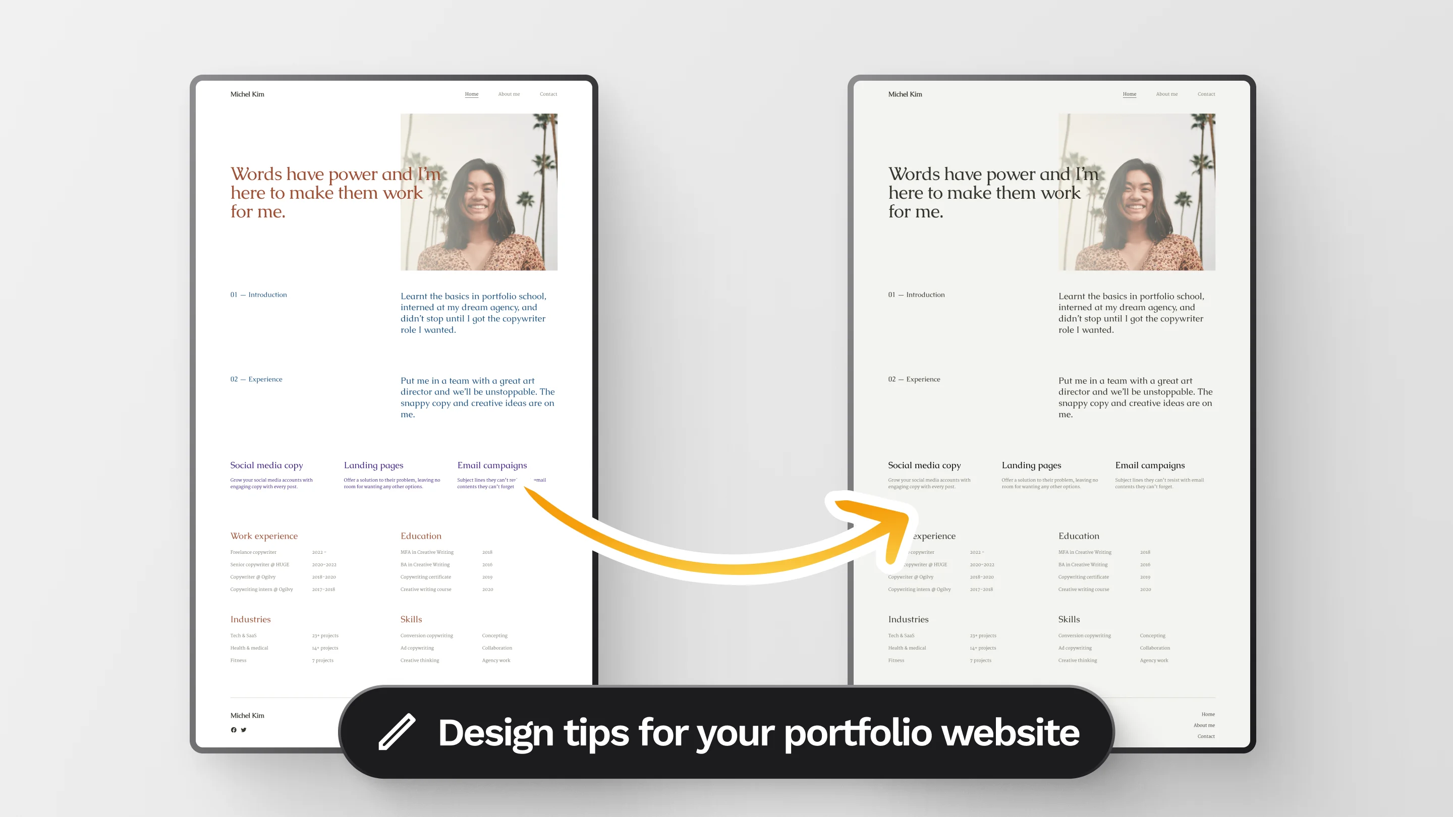 5 Portfolio Design Tips for a Consistent Website Design
