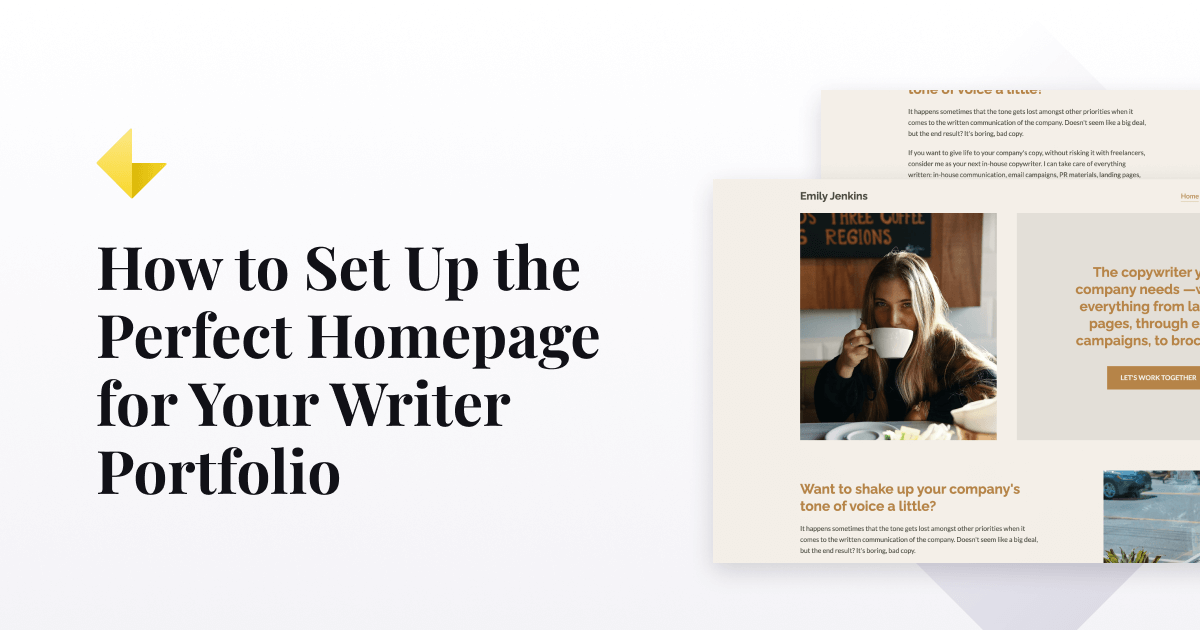 How to Set Up the Perfect Homepage for Your Writer Portfolio
