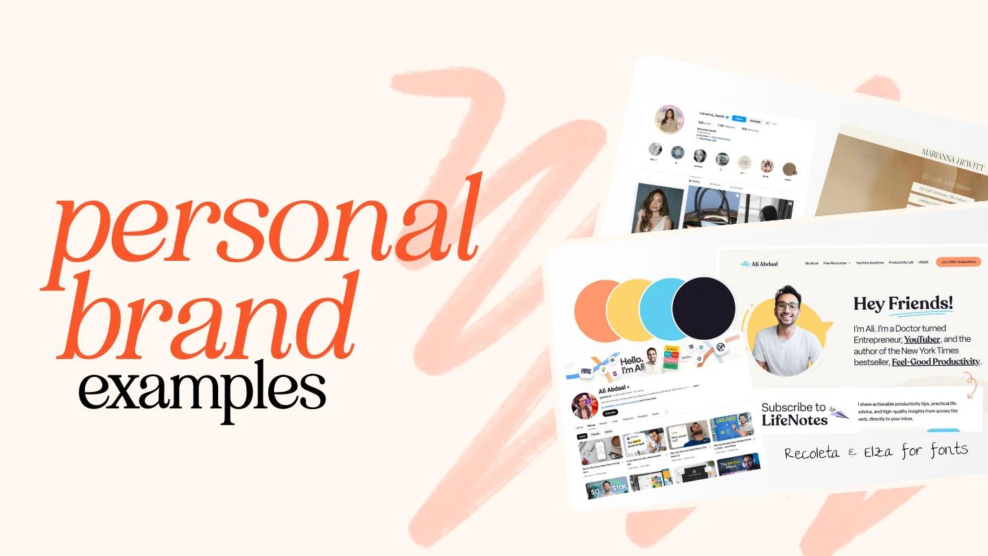 13 Visual Personal Brand Examples from Creators & Entrepreneurs