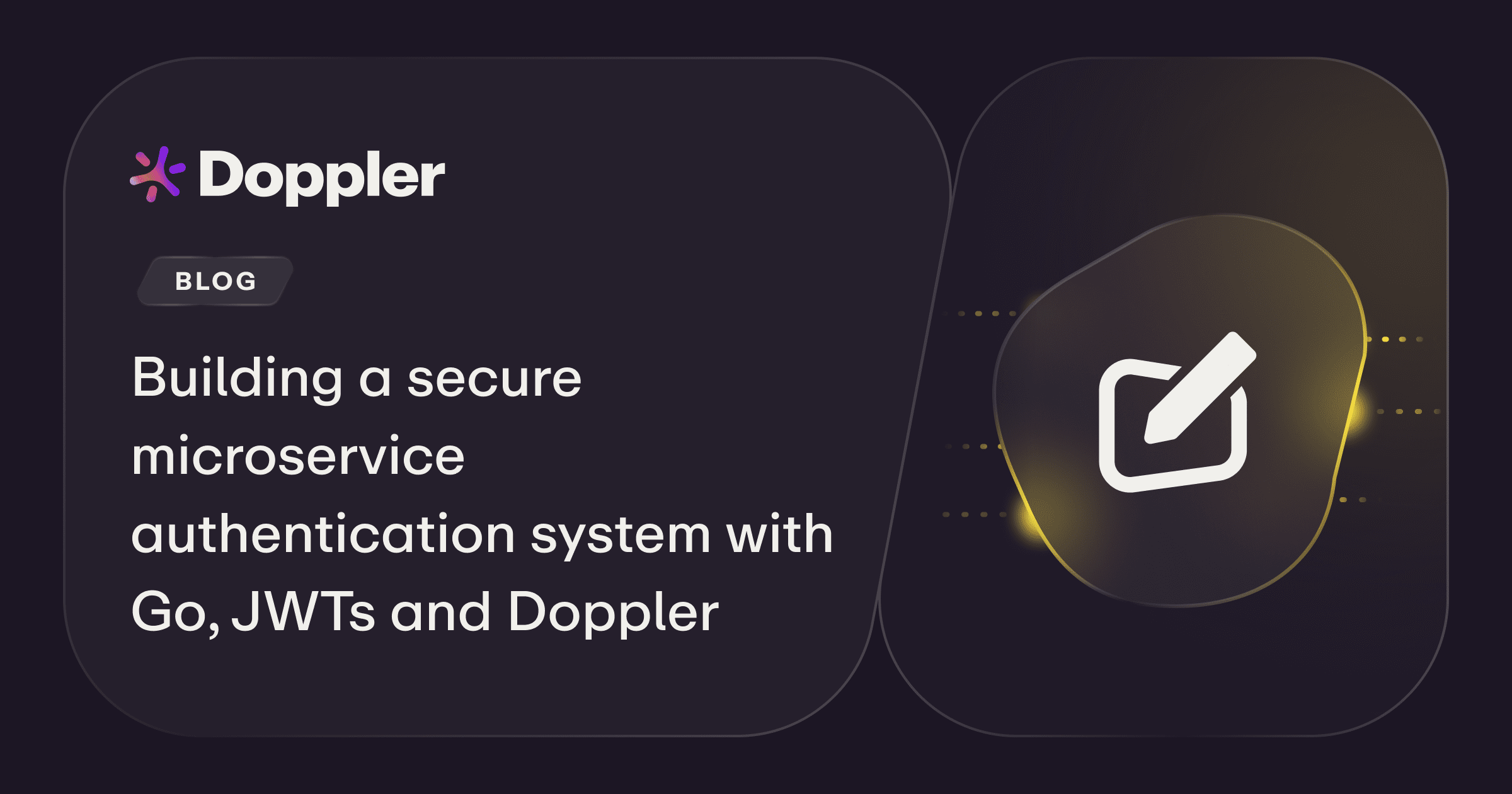 Building a secure microservice authentication system with Go, JWTs and Doppler