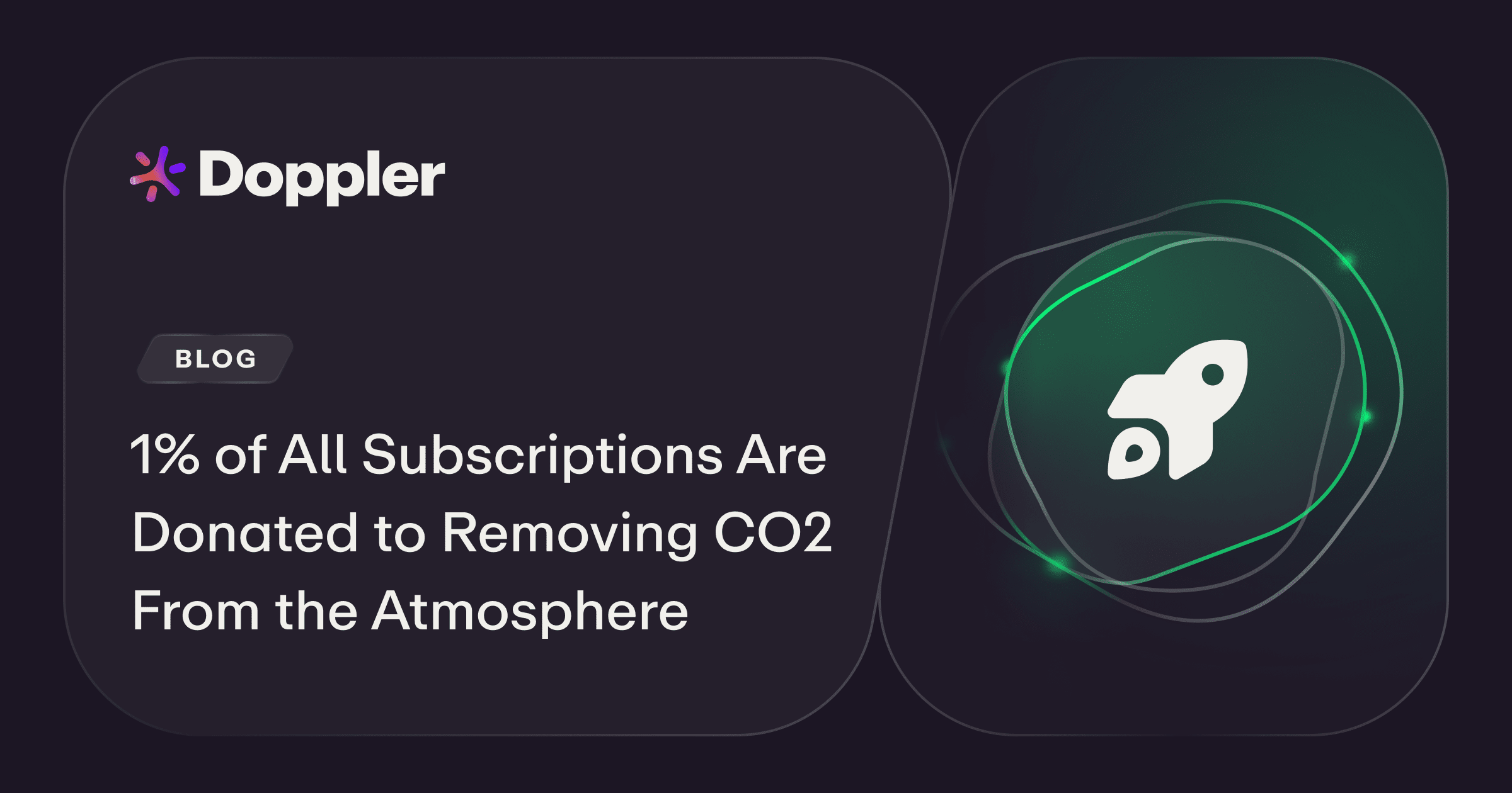 1% of All Doppler Subscriptions Are Donated to Removing CO2 From the Atmosphere