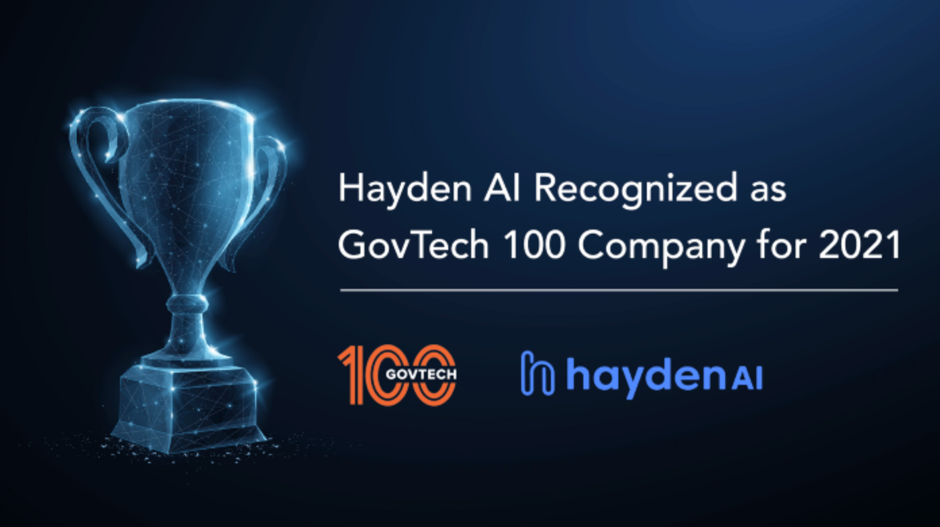 Hayden AI Recognized as GovTech 100 Company for 2021 Hayden AI