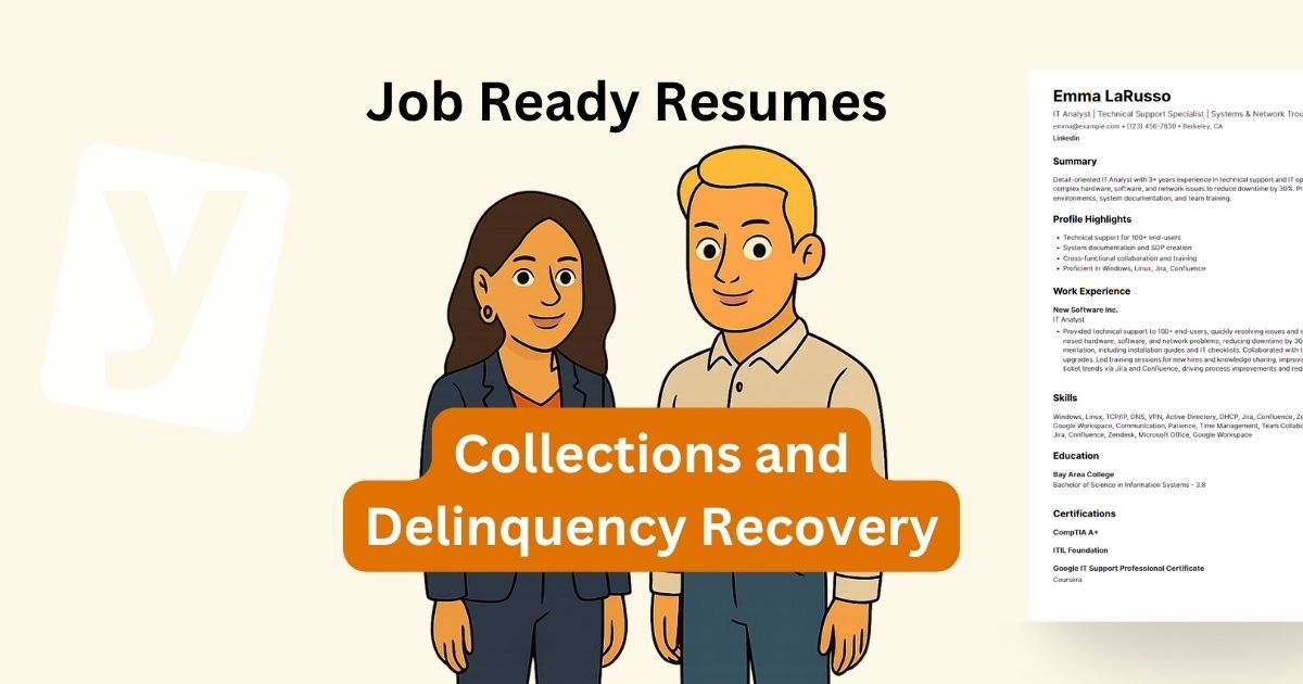 What to Put in Collections and Delinquency Recovery Resumes? [With 4 ...