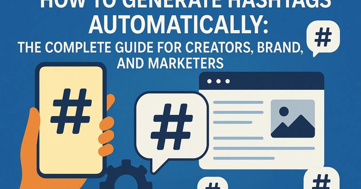 How to Generate Hashtags Automatically: The Complete Guide