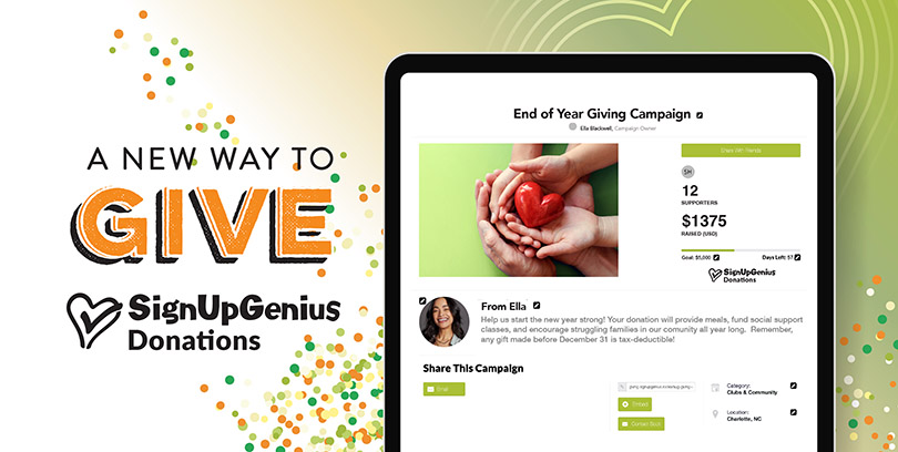 Introducing: SignUpGenius Donations