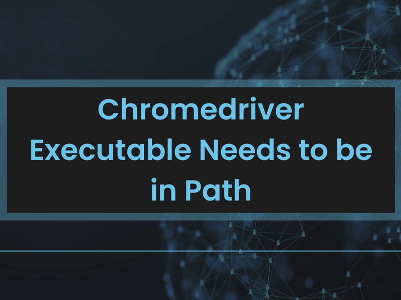 Chromedriver Executable Needs to be in Path