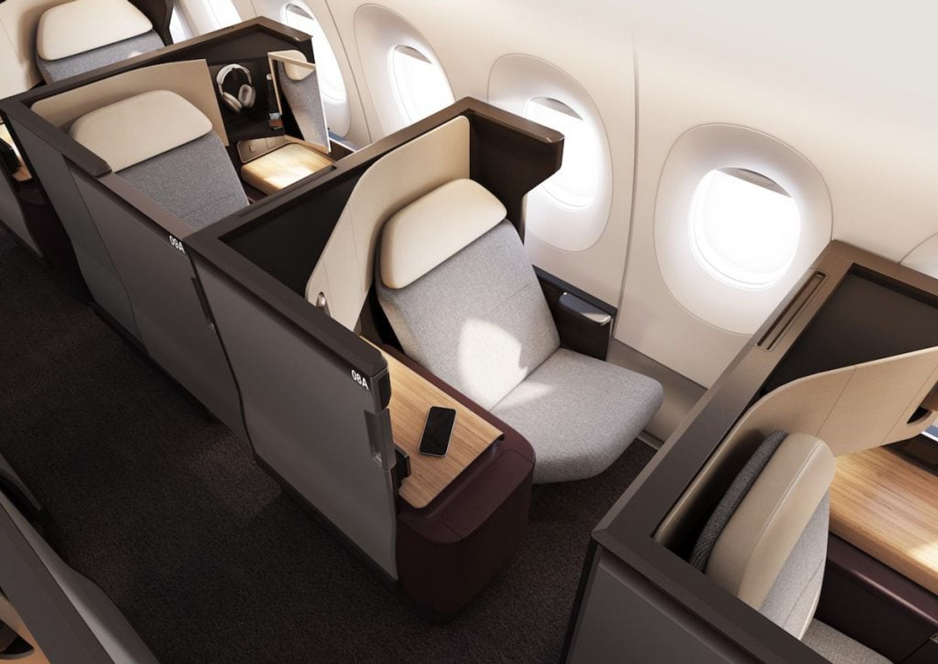 Qantas’ All-New A350 First And Business Cabin Prototypes