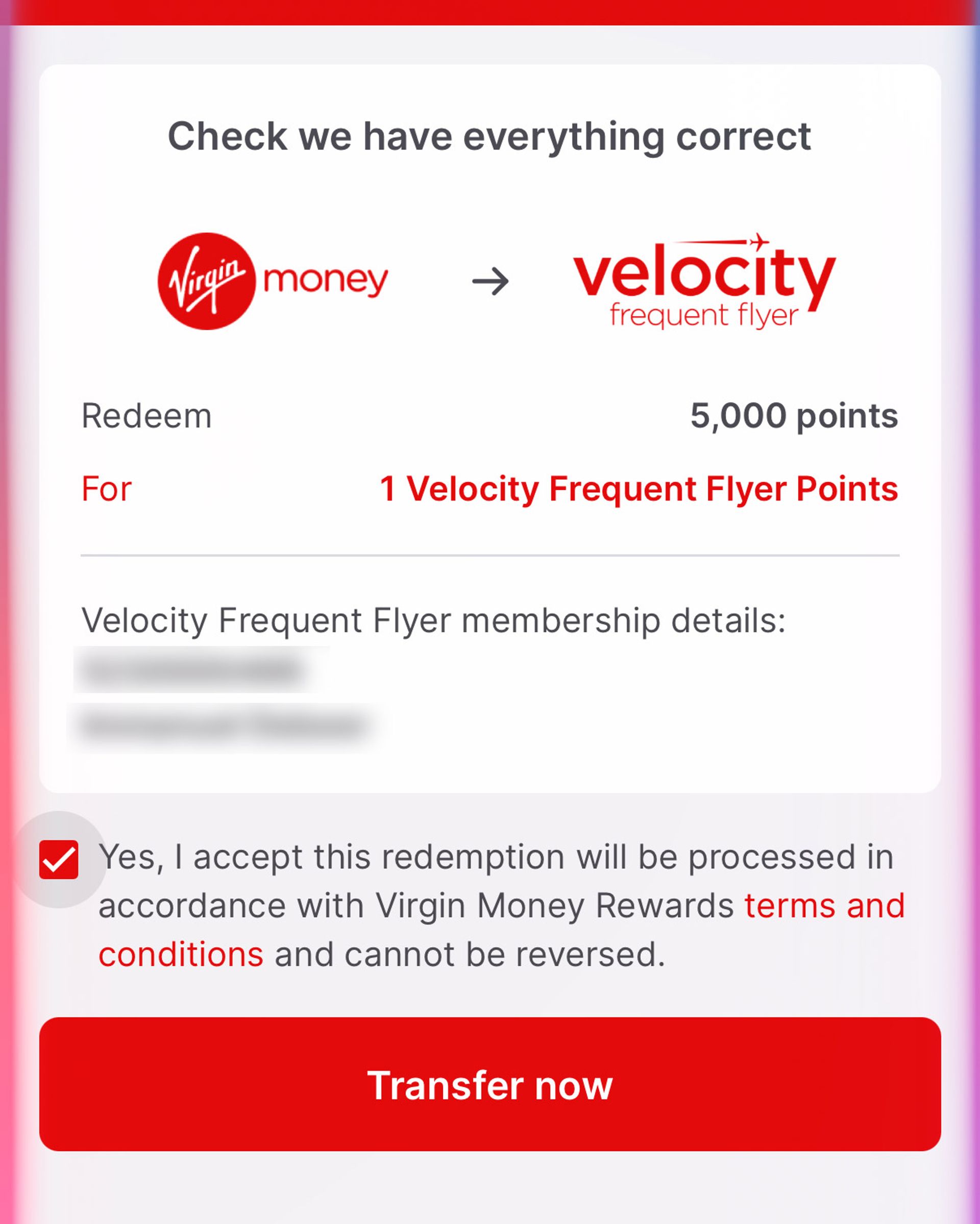 Virgin Money Rewards - Get 5,000 Bonus Points Free