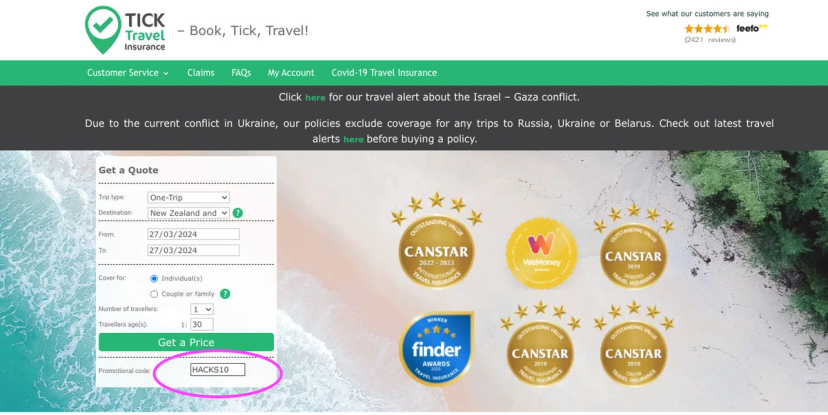 Tick Travel Insurance Promo Code - Verified 20%