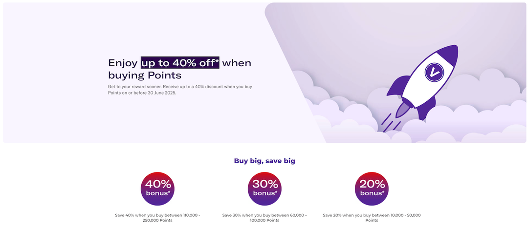 Buy Velocity Points With A 40% Discount
