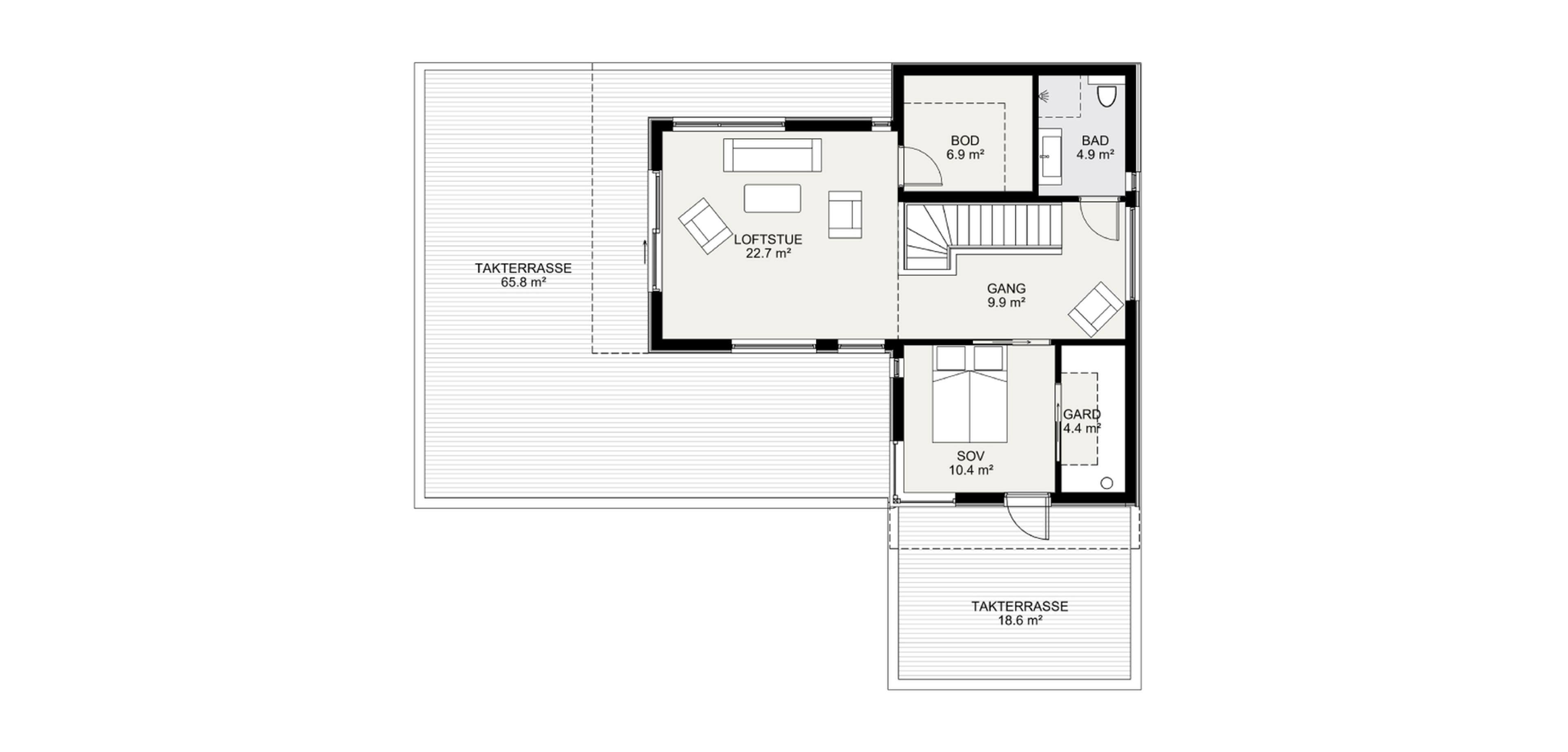 Lyngen moderne funkis atriumhus | Mesterhus