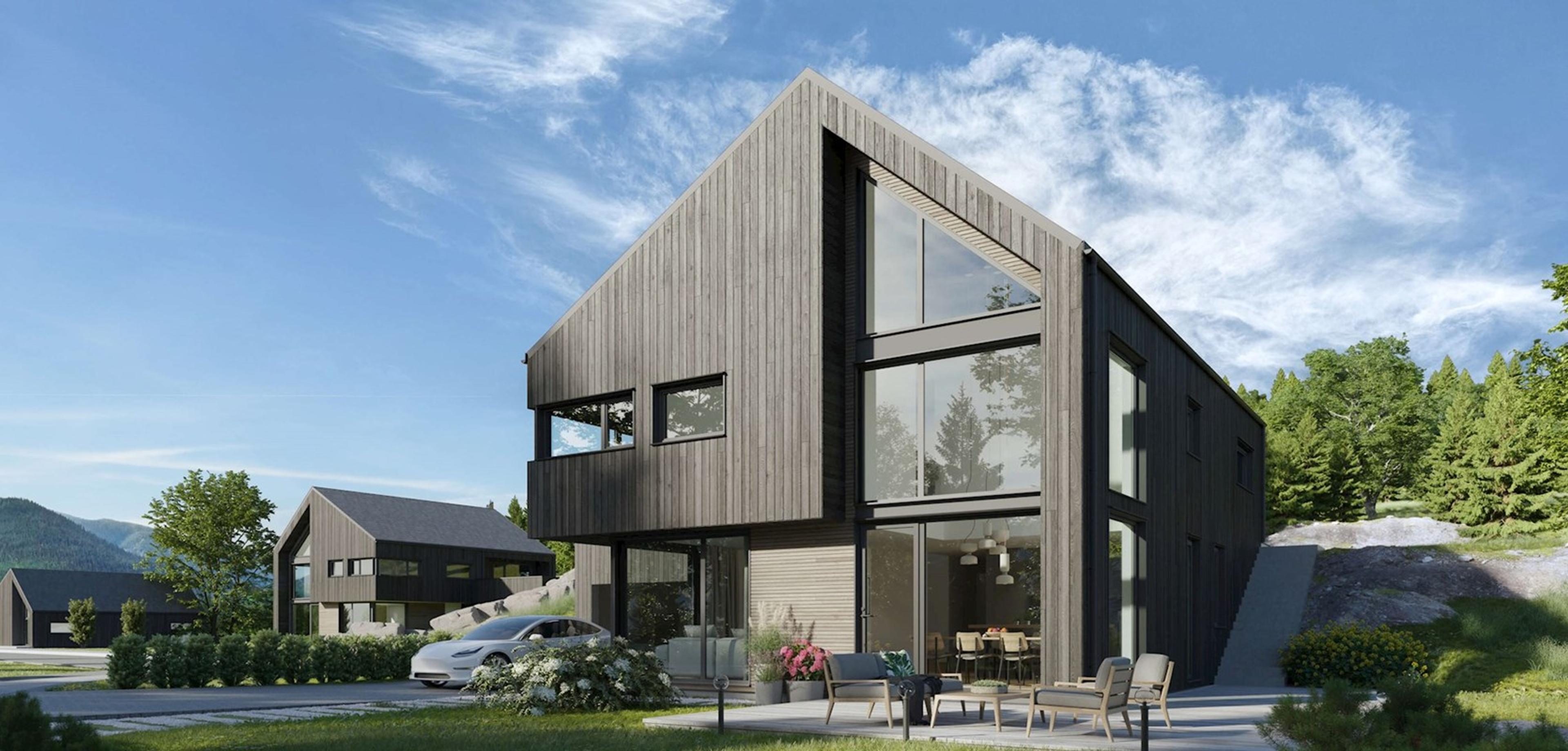 Skansen moderne hus for flat tomt | Mesterhus