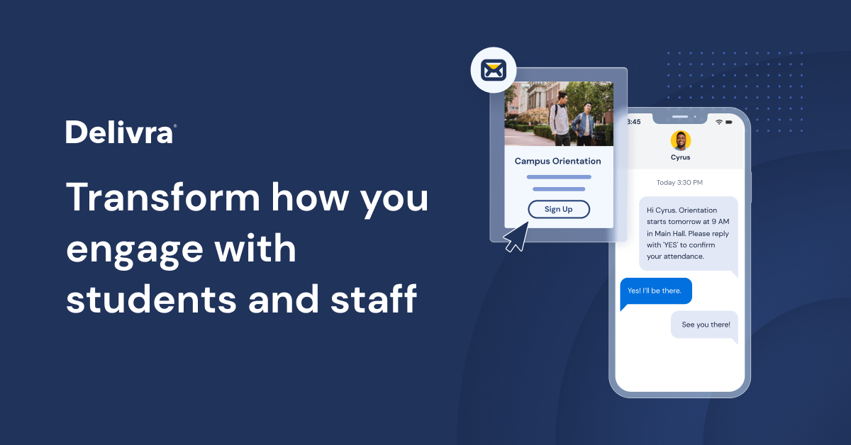 SMS and email marketing for Higher Education | Delivra