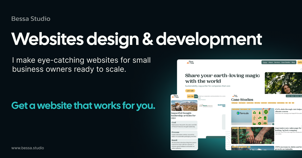 Website Development for Small Business - Bessa Studio