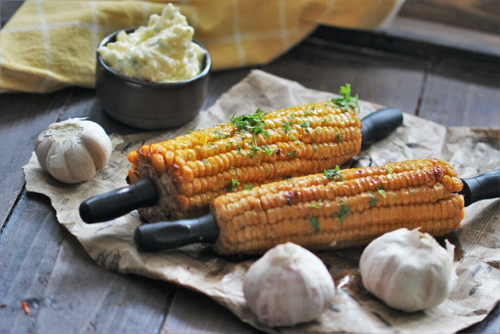 Maiskolber grillet i airfryer — MATpaaMiNUTTER