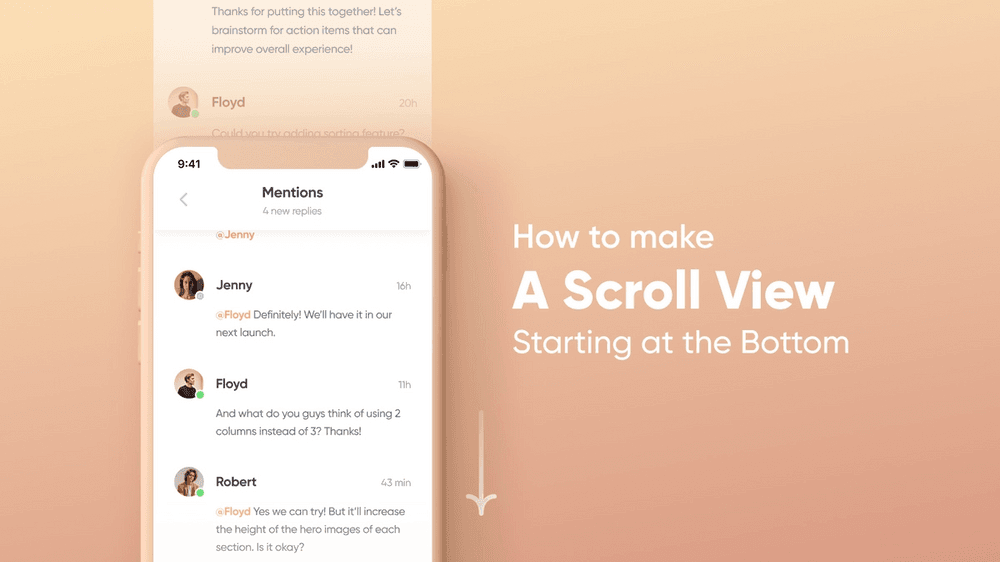 Prototype a Scroll View for a Messaging App
