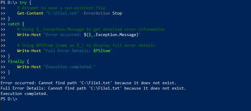 PowerShell Try-Catch: Error Handling Guide