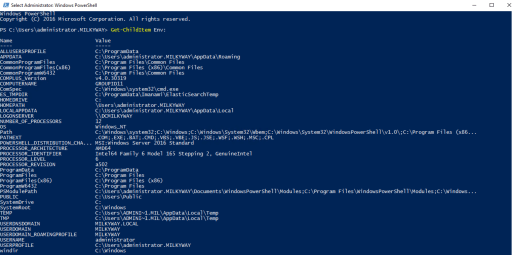 PowerShell Environment Variables